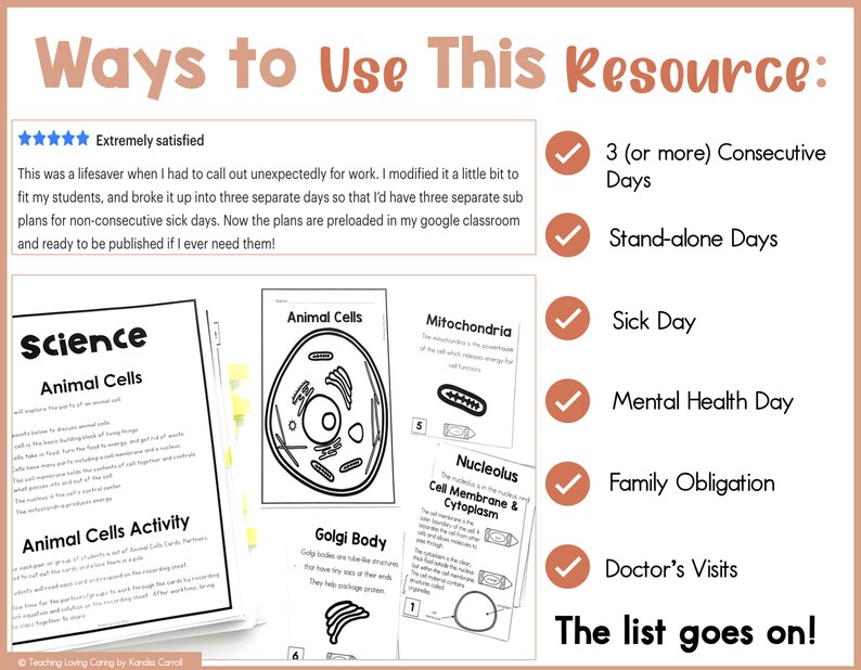 Fifth Grade Emergency Sub Plans for Back to School Sub Binder or Sub ...