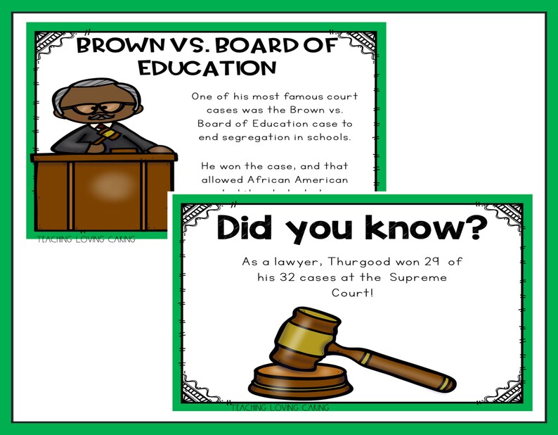 Black History Month Reading Comprehension All About Thurgood Marshall ...