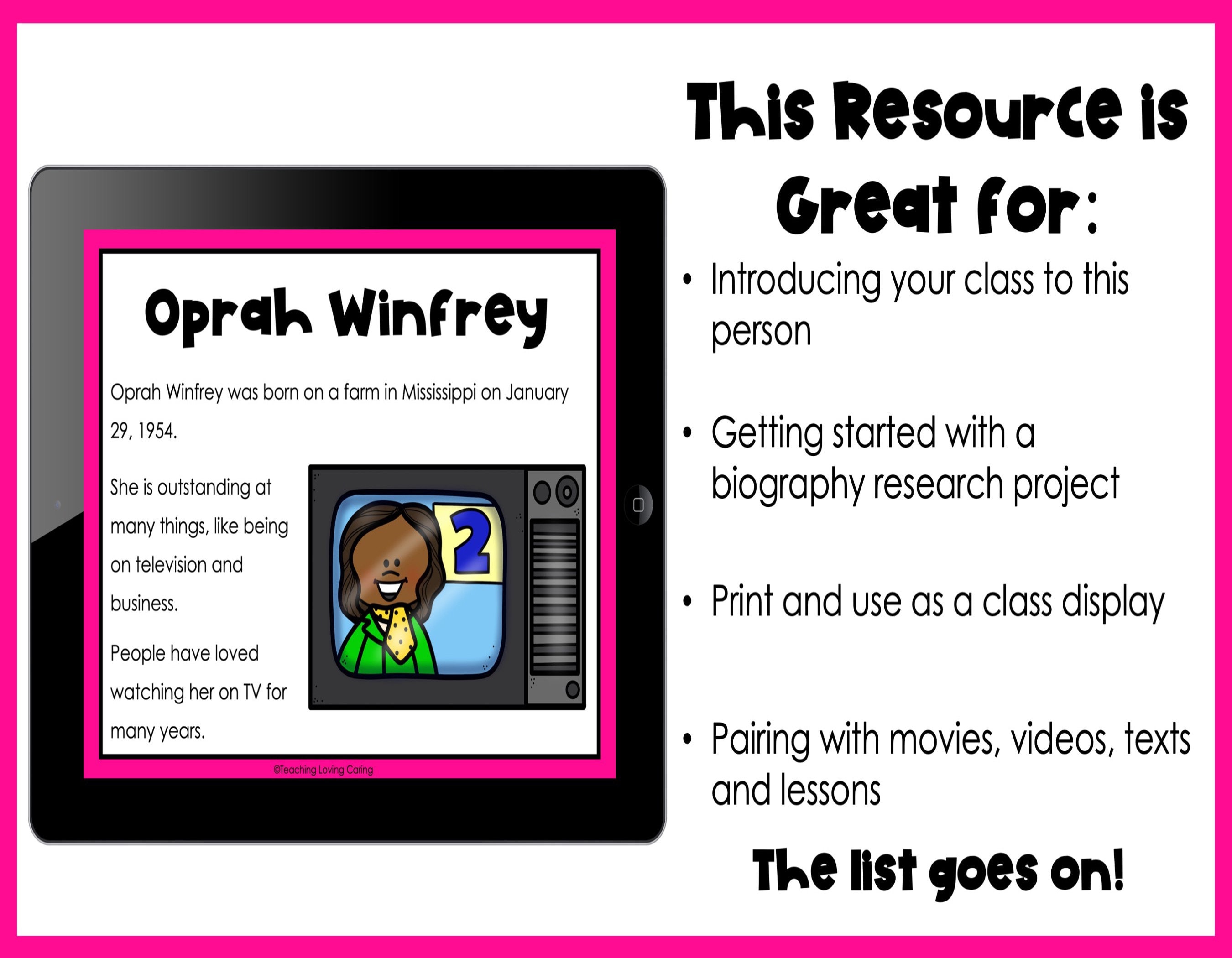 Women's History Reading Comprehension Oprah Winfrey - Etsy