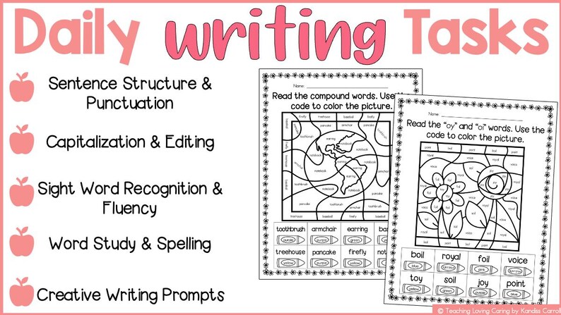 First Grade April Writing Journal: Spring Literacy Packet (printable ...