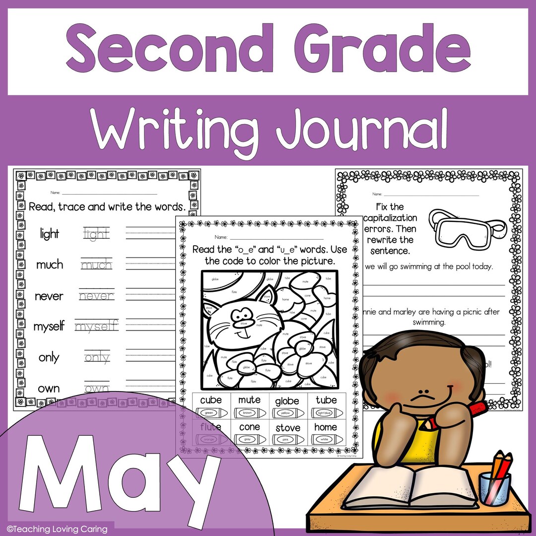 2nd Grade May Writing Journal End-of-year Writing Sight Words Phonics ...