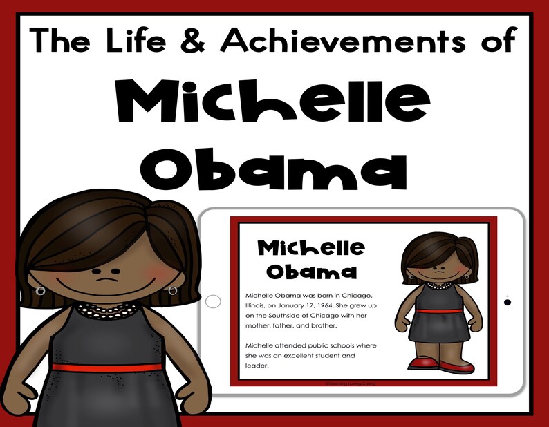 Women's History Reading Comprehension Michelle Obama - Etsy