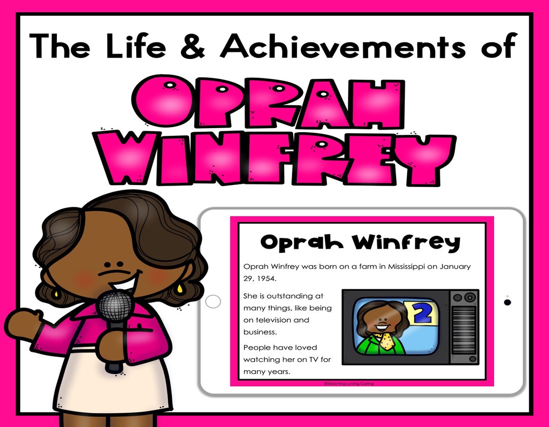 Women's History Reading Comprehension Oprah Winfrey - Etsy