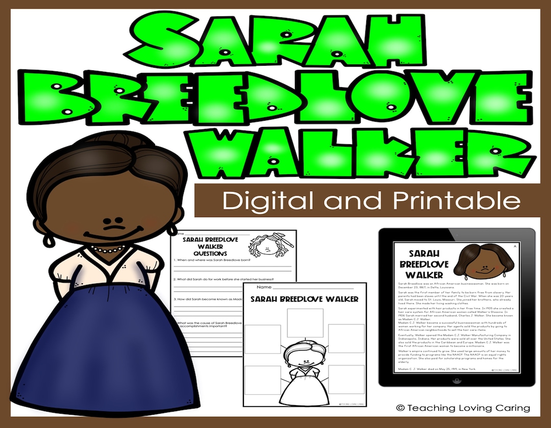 Black History | Women's History | Reading Comprehension Madam C.J ...