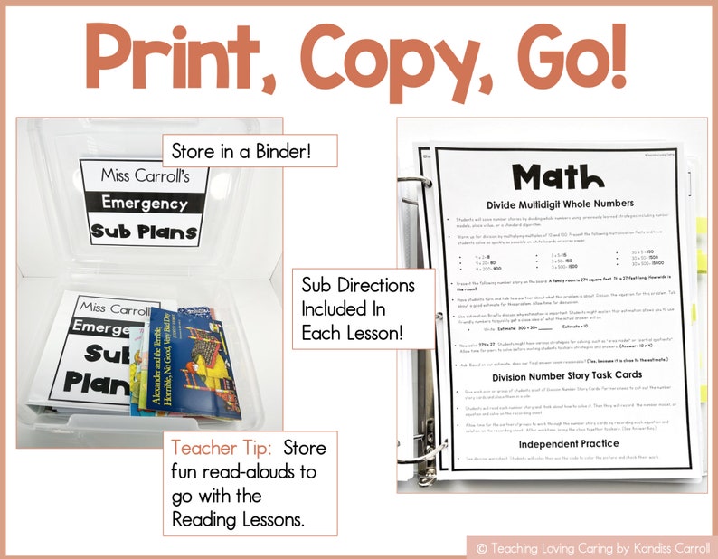 Fifth Grade Emergency Sub Plans: No-prep, Back to School - Etsy