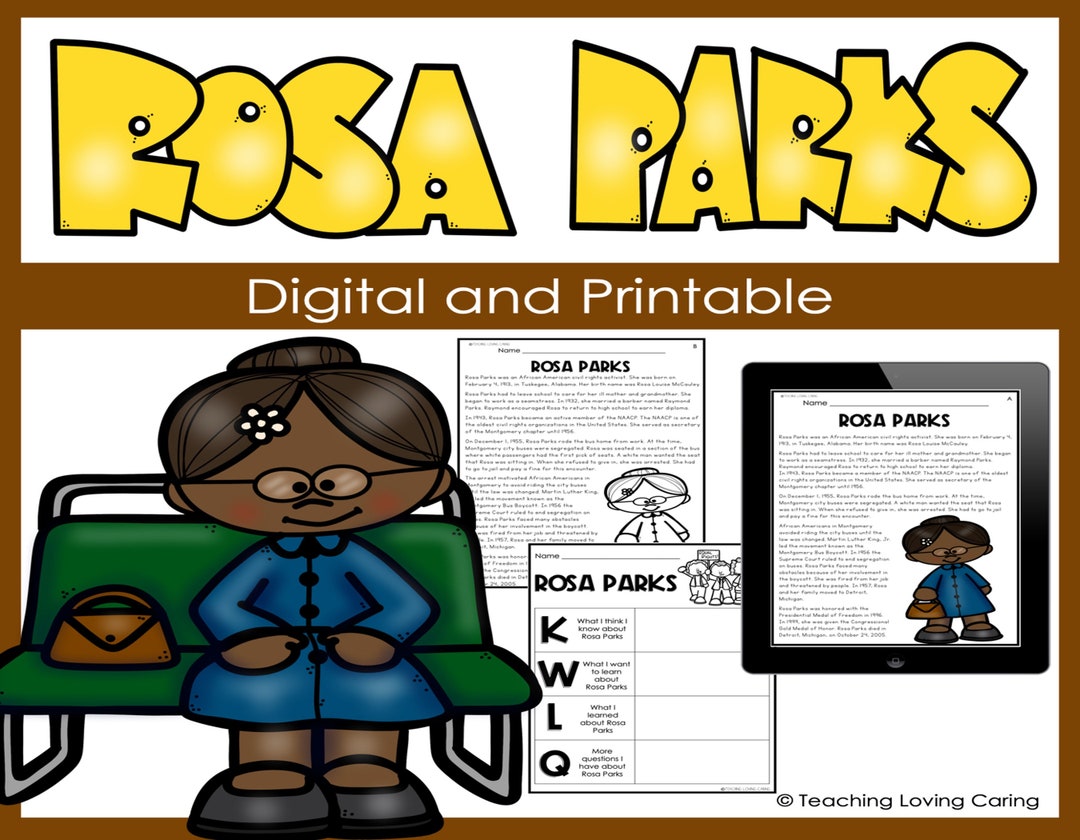 Black History Month | Women's History Month | Rosa Parks Reading ...