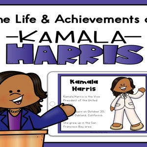 Women's History Reading Comprehension Kamala Harris - Etsy
