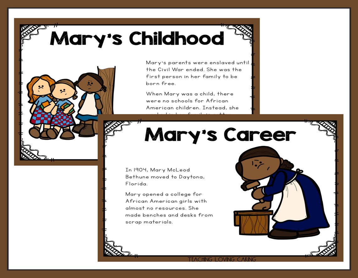 Black History | Women's History | Reading Comprehension | Mary Mcleod ...
