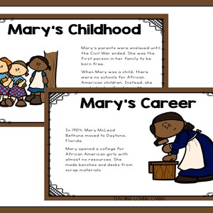 Black History | Women's History | Reading Comprehension | Mary Mcleod ...