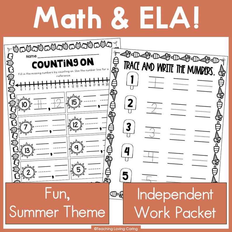 Kindergarten Summer Break Packet | No Prep Printable Worksheets for ...