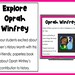 Women's History Reading Comprehension Oprah Winfrey - Etsy