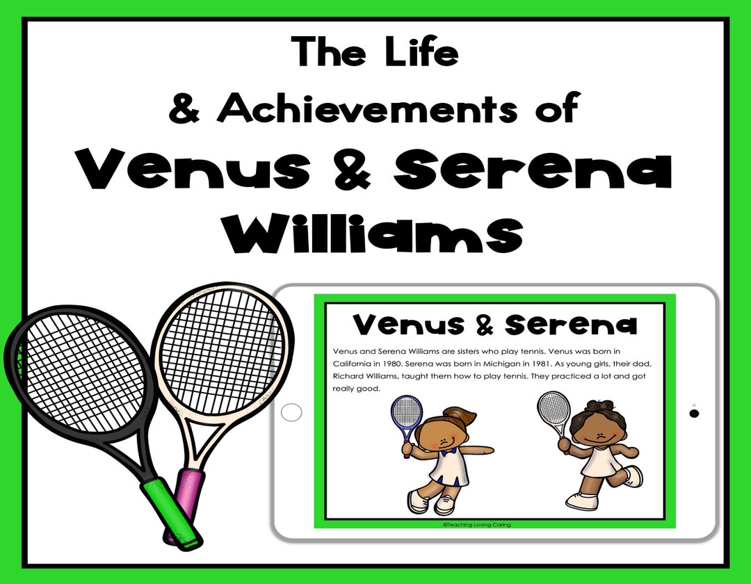 Women's History Reading Comprehension Venus and Serena Williams - Etsy