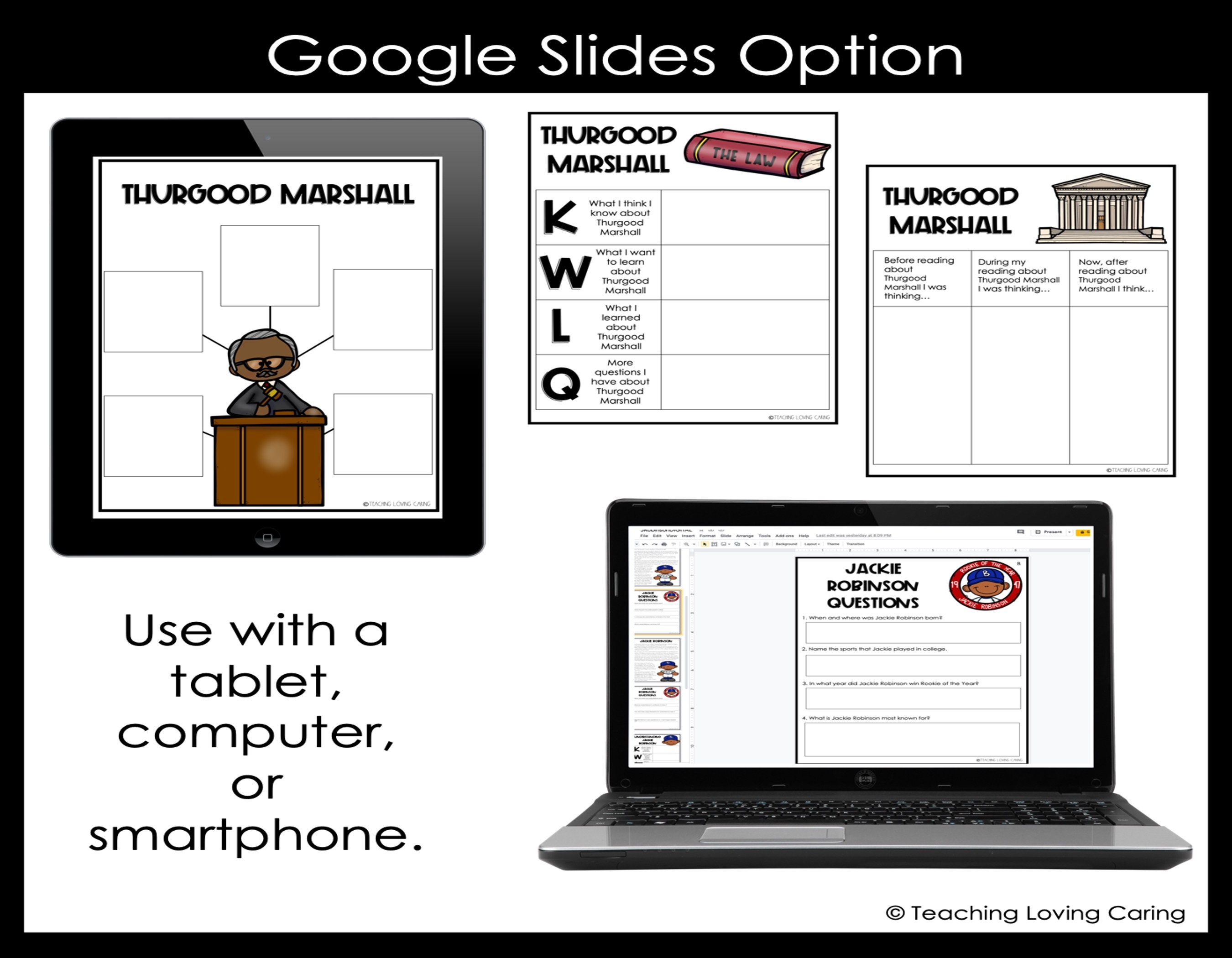 Black History Month Reading Comprehension Thurgood Marshall - Etsy