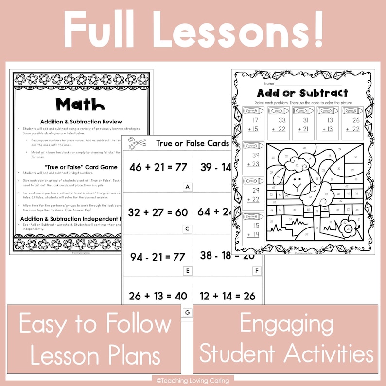 First Grade Sub Plans for Spring Sub Binder or Sub Tub | No Prep 3-day ...