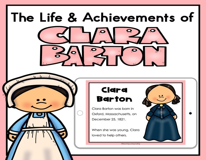 Women's History Reading Comprehension Clara Barton - Etsy