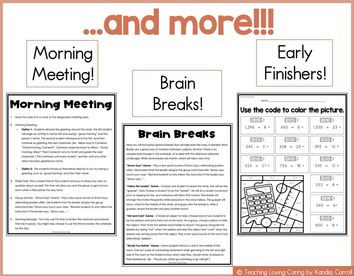 Fifth Grade Emergency Sub Plans: No-prep, Back to School - Etsy