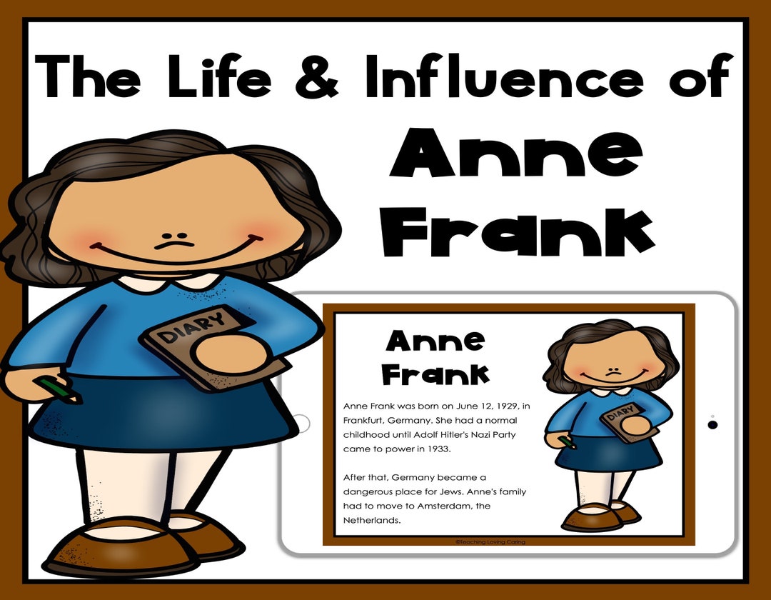 Women's History Reading Comprehension Anne Frank - Etsy