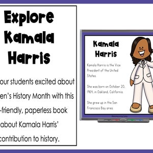 Women's History Reading Comprehension Kamala Harris - Etsy