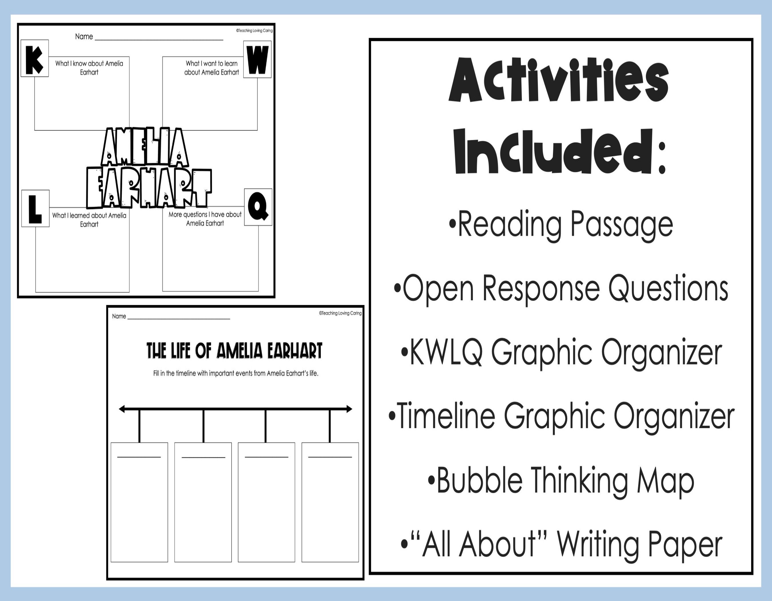 Amelia Earhart Women's History Reading Comprehension - Etsy