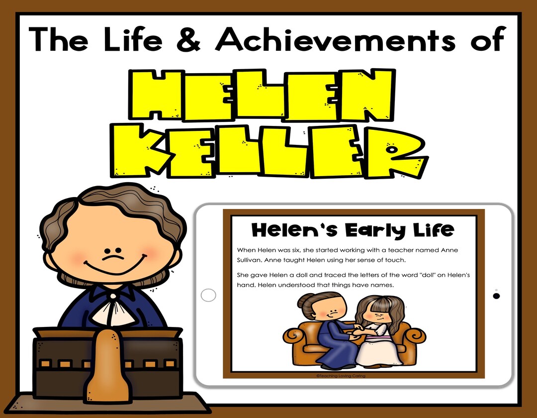 Women's History Reading Comprehension Helen Keller - Etsy