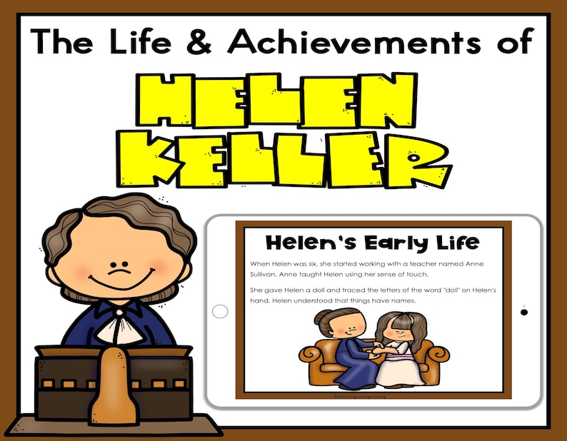Women's History Reading Comprehension Helen Keller - Etsy
