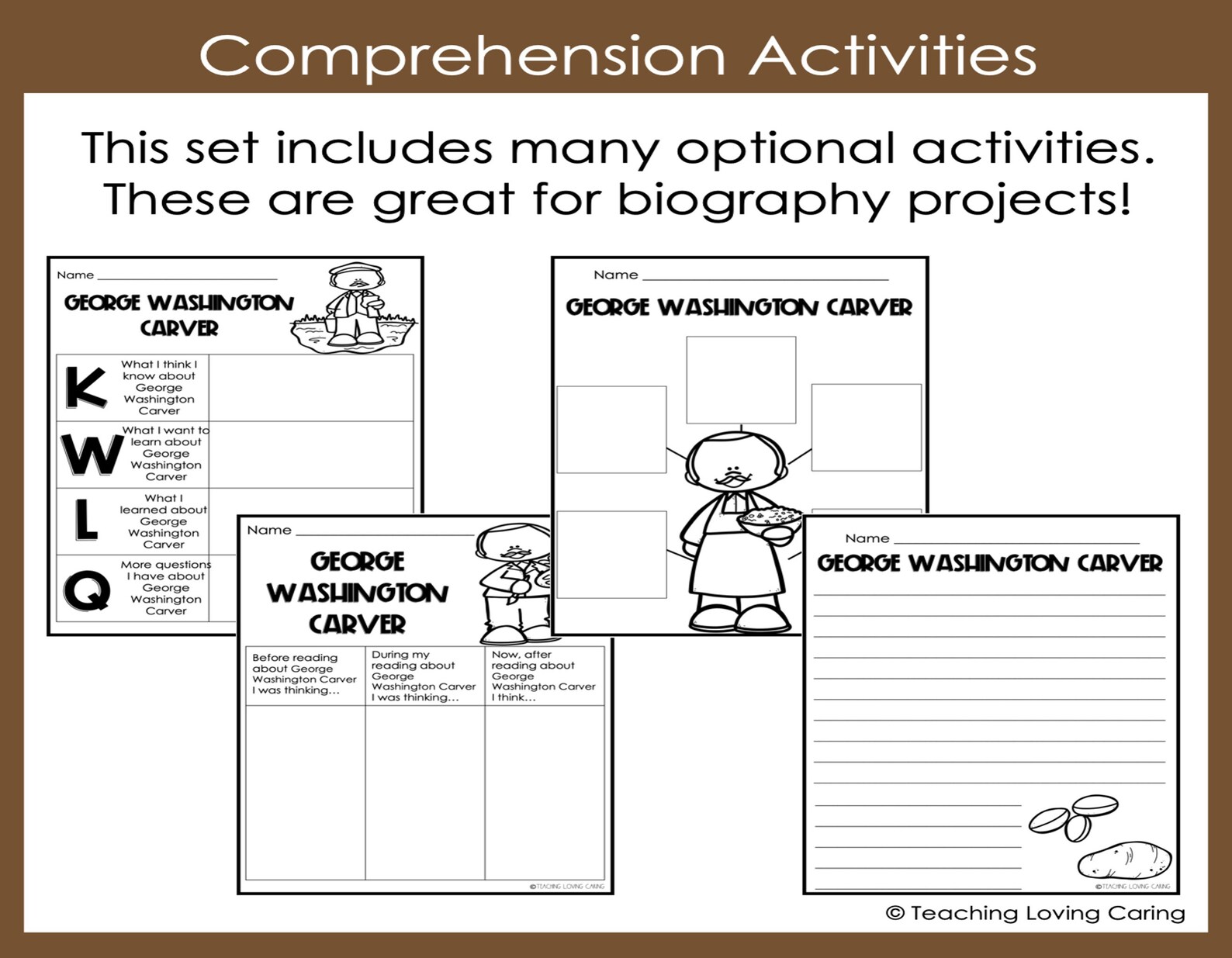 Black History | Reading Comprehension | George Washington Carver - Etsy