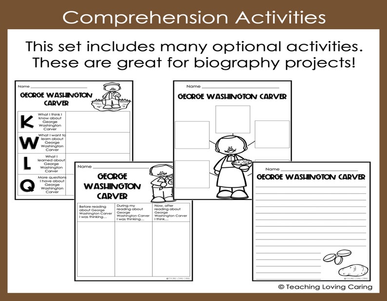Black History | Reading Comprehension | George Washington Carver - Etsy