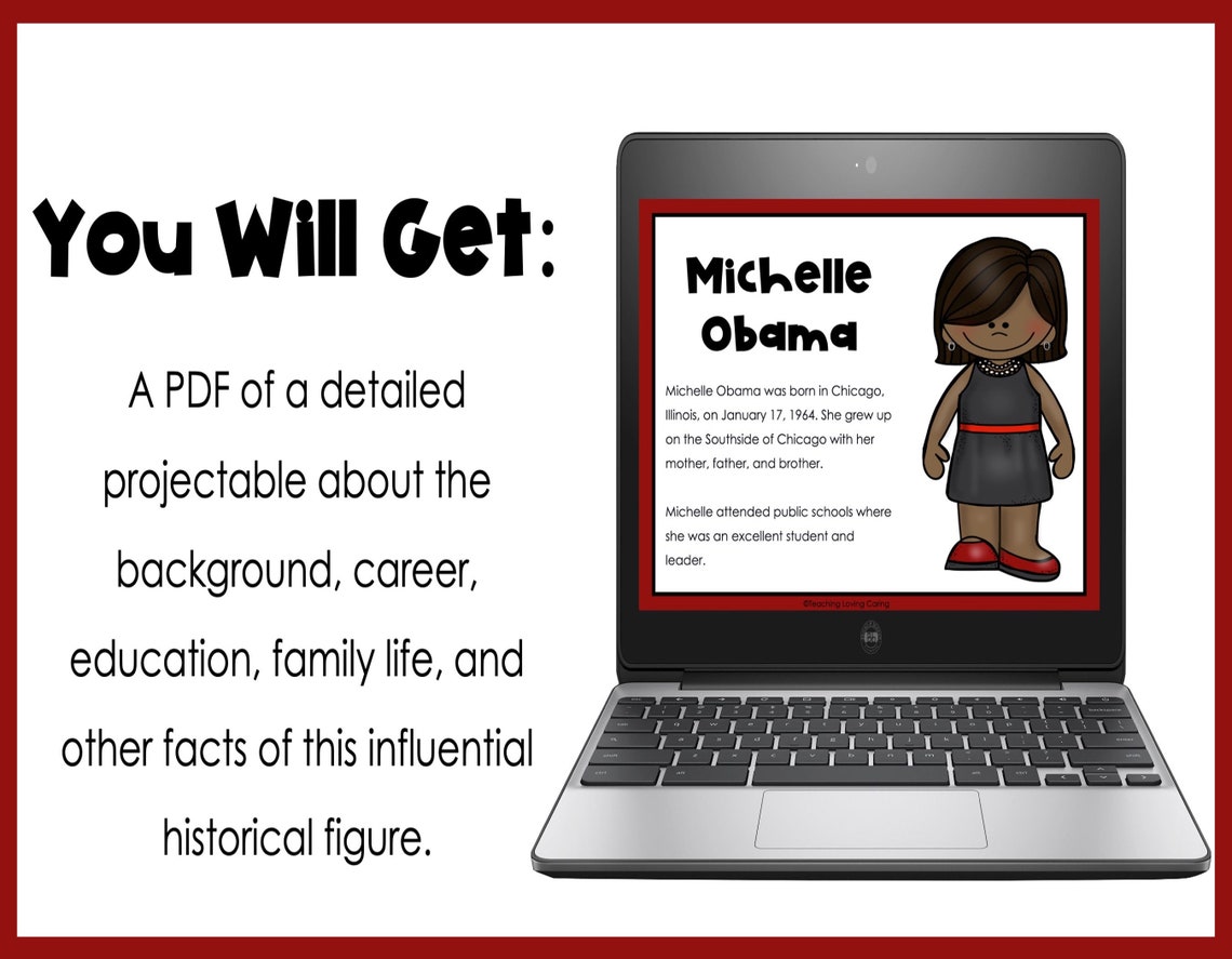 Women's History Reading Comprehension Michelle Obama - Etsy