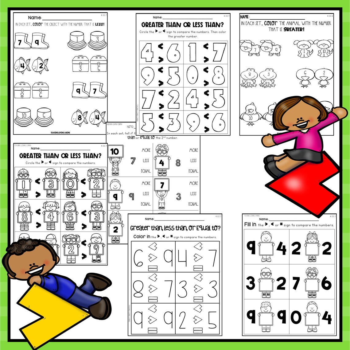 Counting and Cardinality Math Worksheets - Etsy