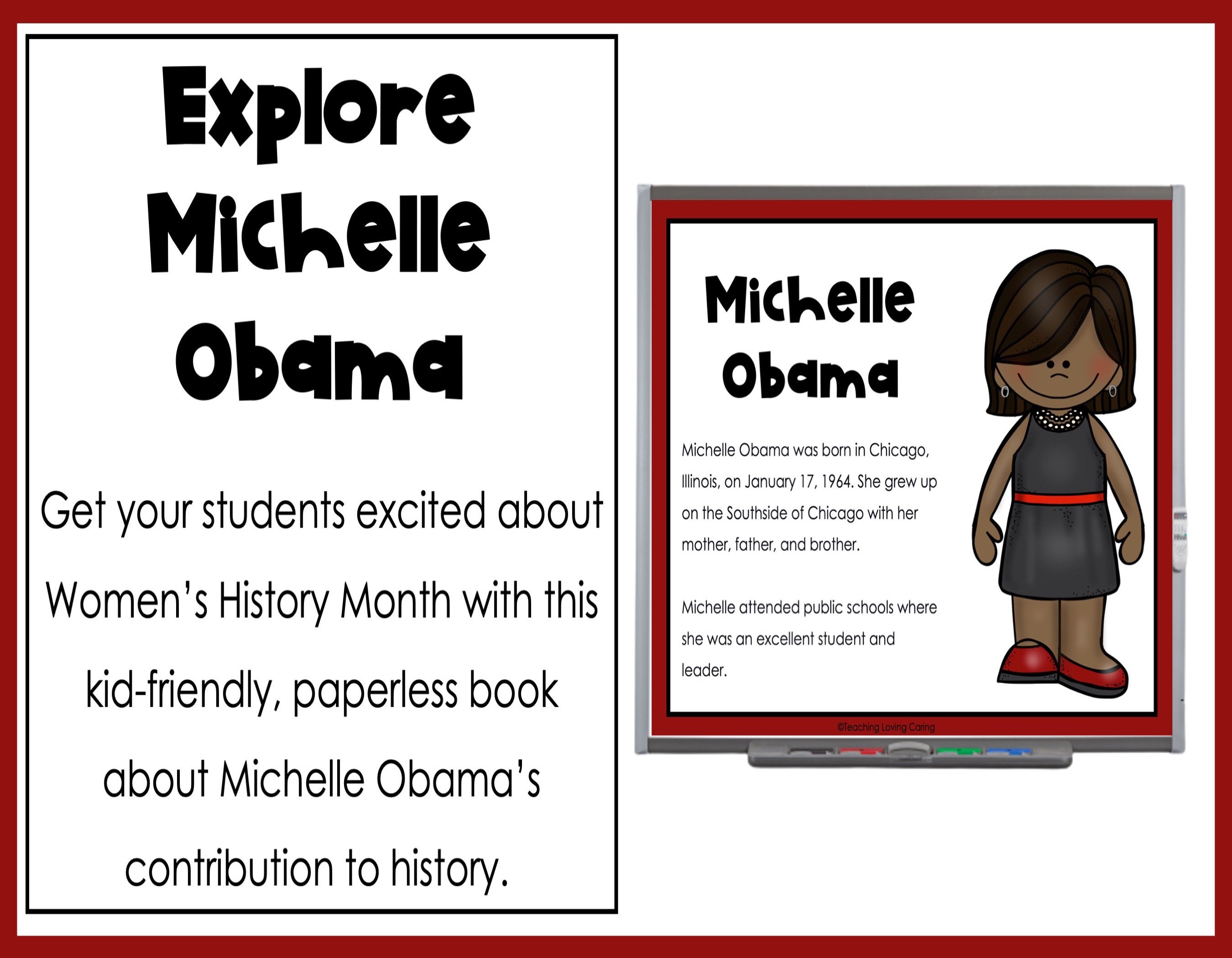 Women's History Reading Comprehension Michelle Obama - Etsy