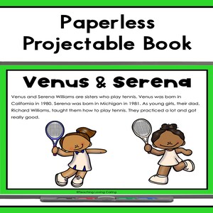 Women's History Reading Comprehension Venus and Serena Williams - Etsy