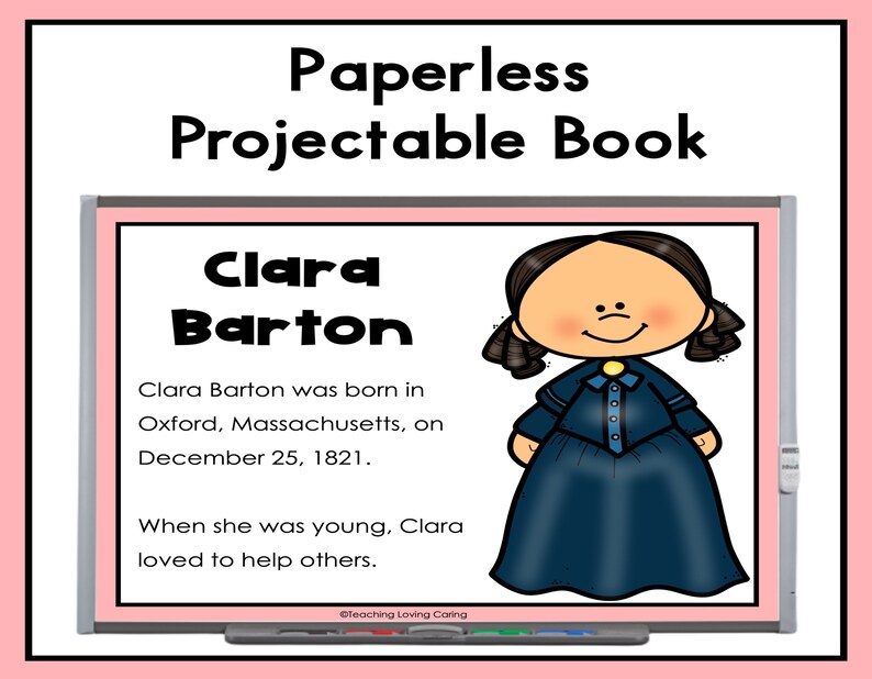 Women's History Reading Comprehension Clara Barton - Etsy