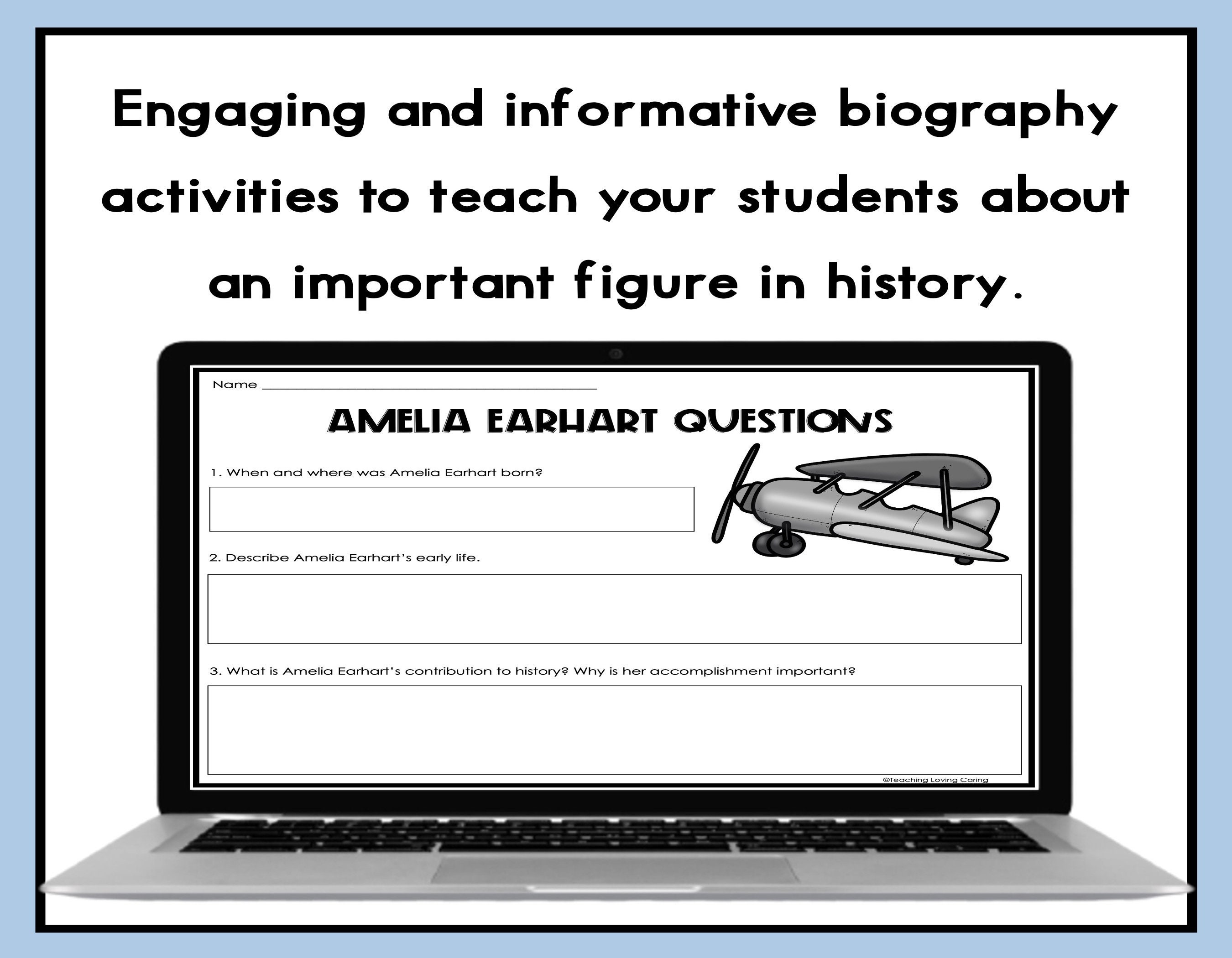 Amelia Earhart Women's History Reading Comprehension - Etsy