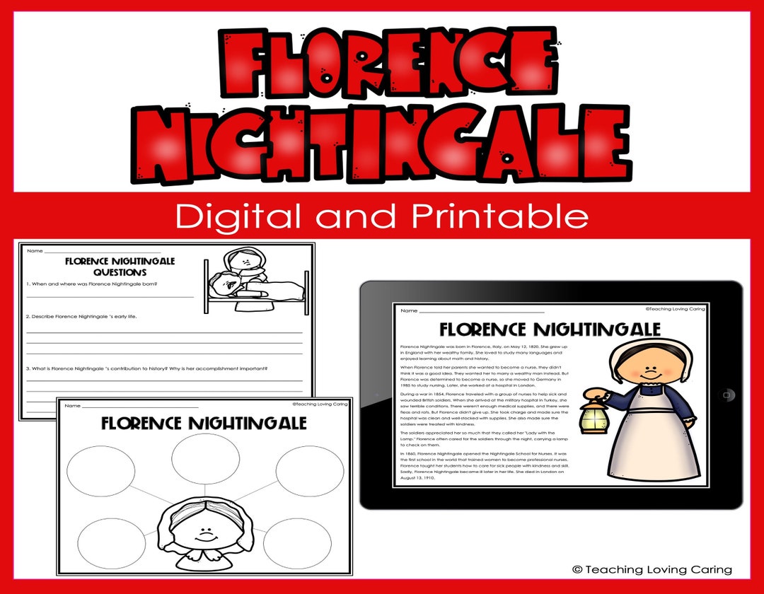 Florence Nightingale Women's History Reading Comprehension - Etsy