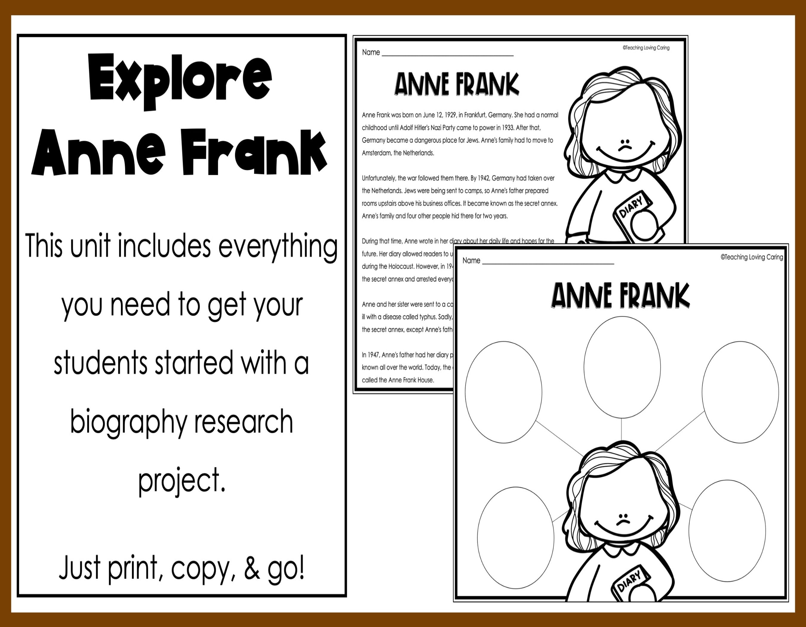 Anne Frank Women's History Reading Comprehension - Etsy