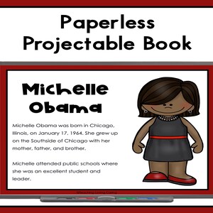 Women's History Reading Comprehension Michelle Obama - Etsy