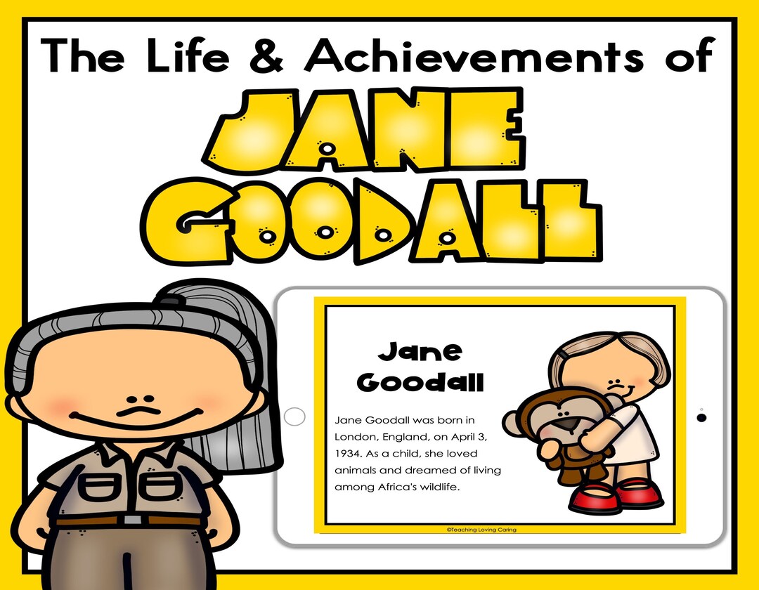 Women's History Reading Comprehension Jane Goodall - Etsy