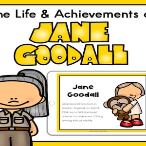 Women's History Reading Comprehension Jane Goodall - Etsy
