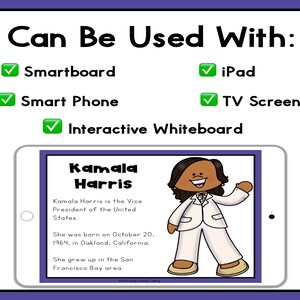 Women's History Reading Comprehension Kamala Harris - Etsy