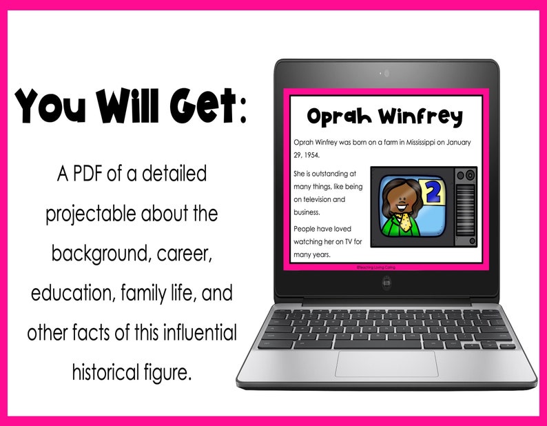 Women's History Reading Comprehension Oprah Winfrey - Etsy