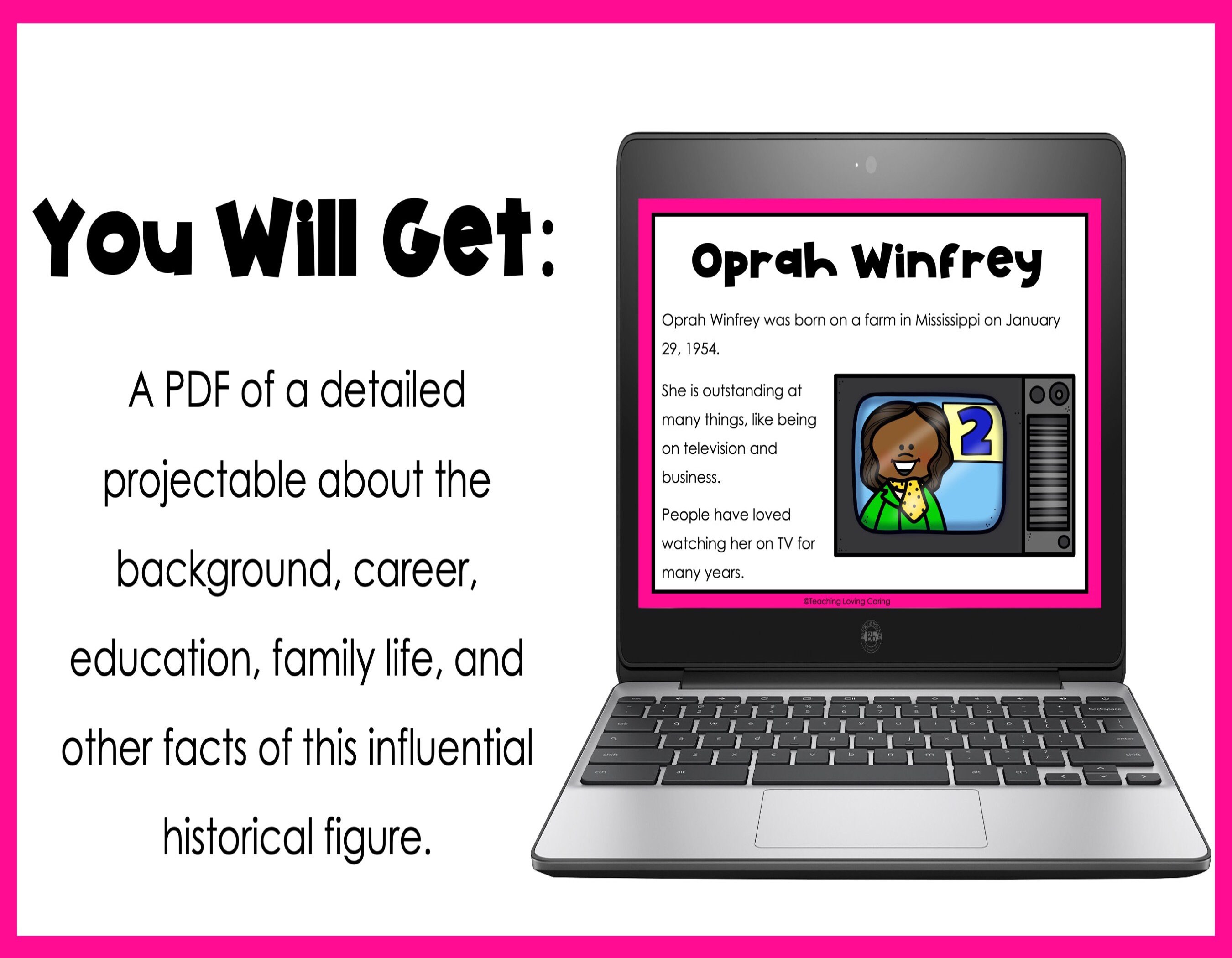 Women's History Reading Comprehension Oprah Winfrey - Etsy