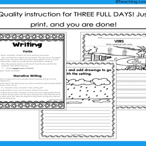 Third Grade Emergency Sub Plans - Spring - Etsy