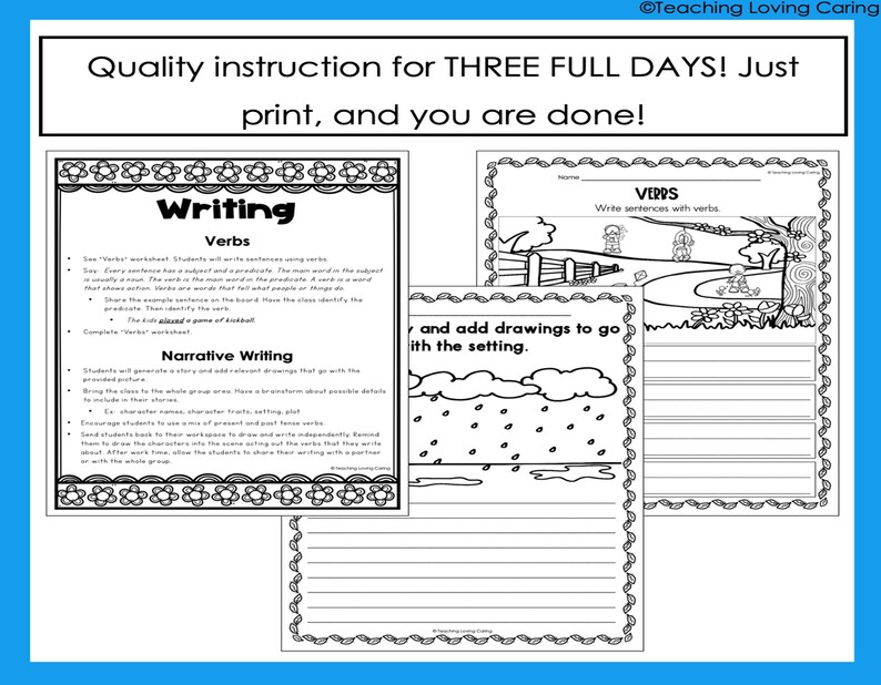 Third Grade Emergency Sub Plans - Spring - Etsy