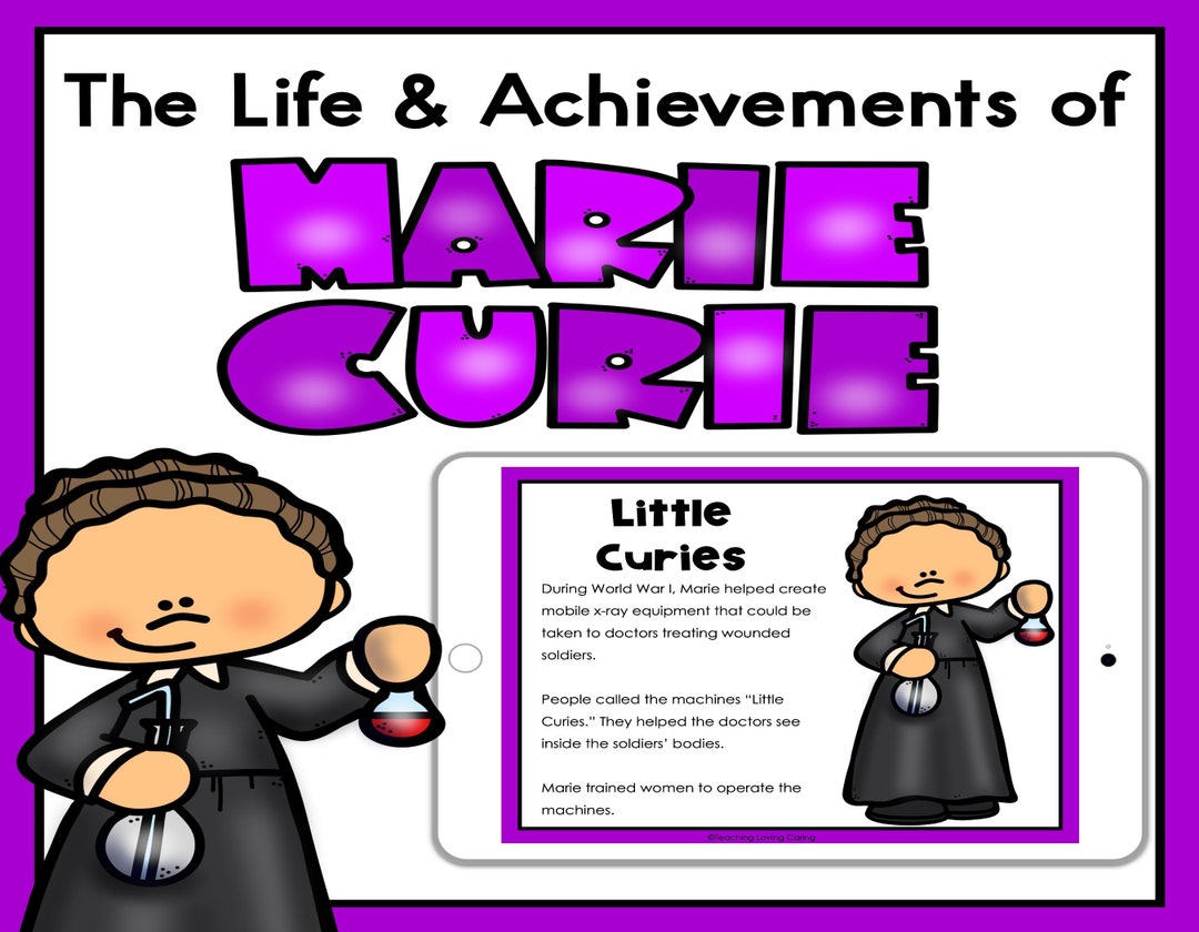 Women's History Reading Comprehension Marie Curie - Etsy