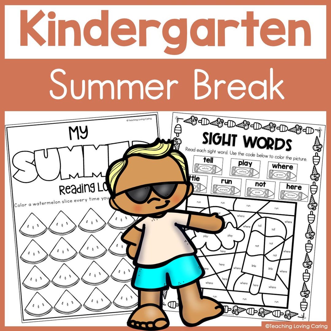 Kindergarten Summer Break Packet | No Prep Printable Worksheets for ...