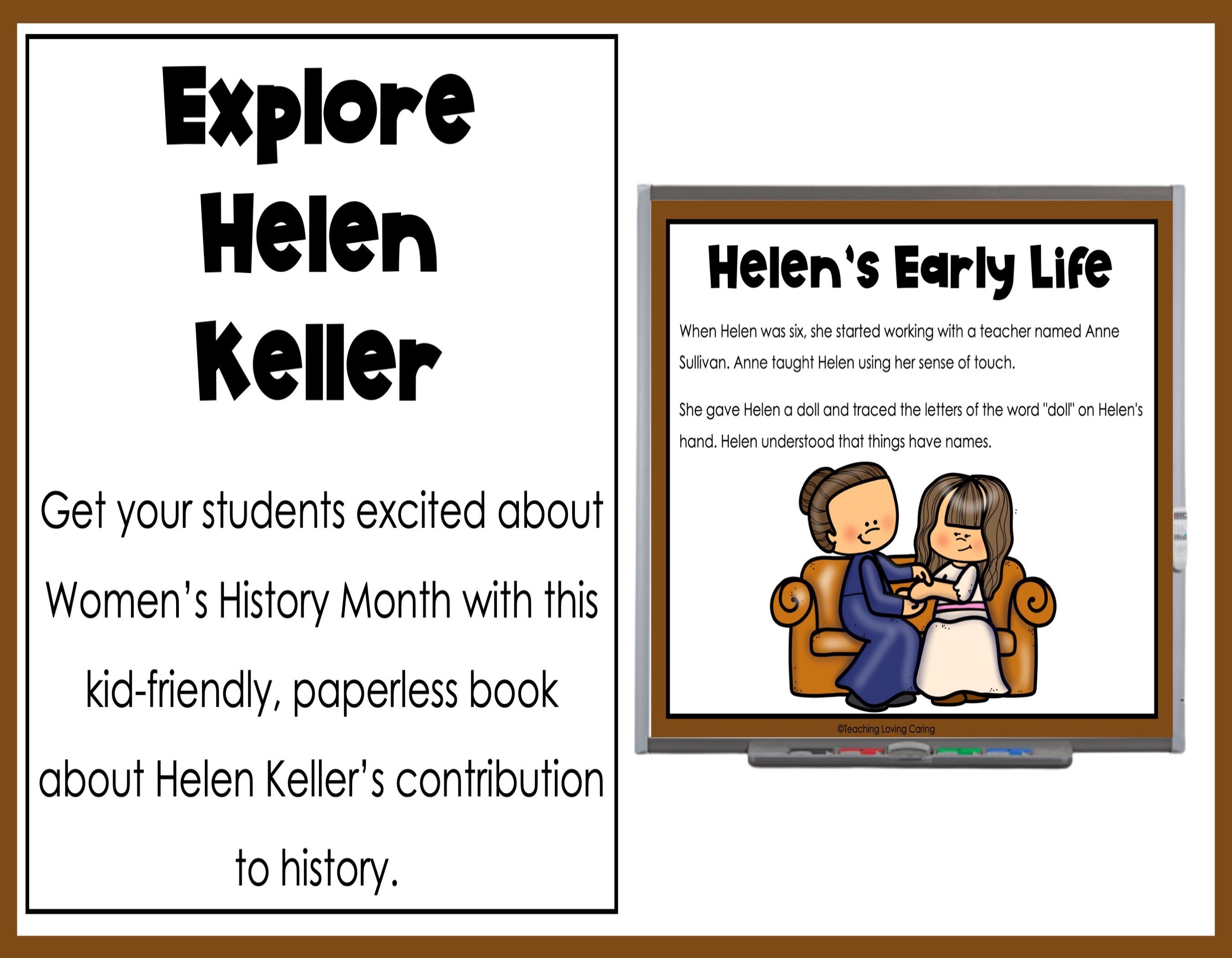 Women's History Reading Comprehension Helen Keller - Etsy