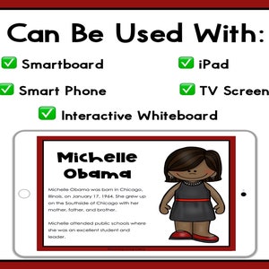 Women's History Reading Comprehension Michelle Obama - Etsy