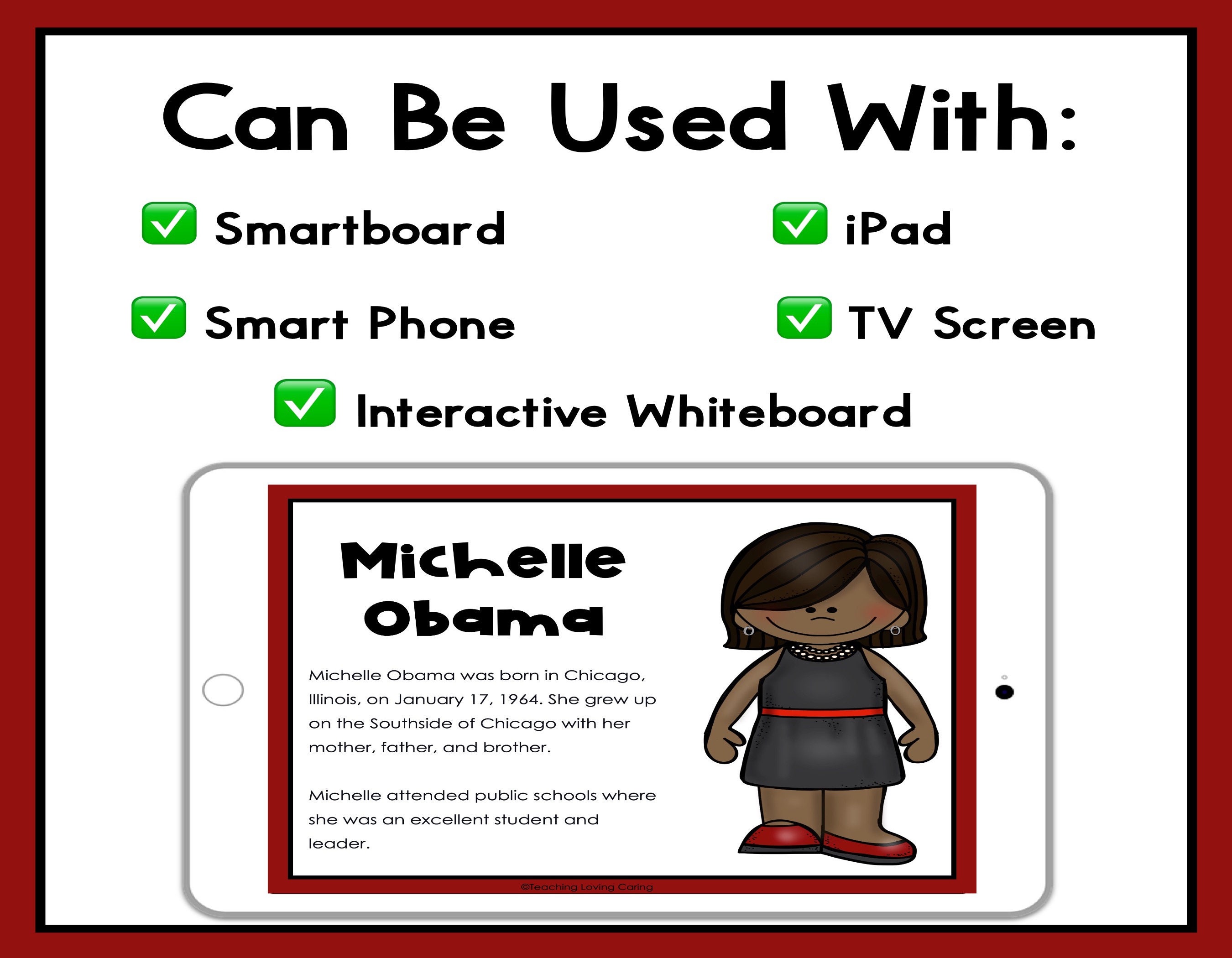 Women's History Reading Comprehension Michelle Obama - Etsy