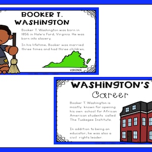 Black History Month Reading Comprehension All About Booker T ...