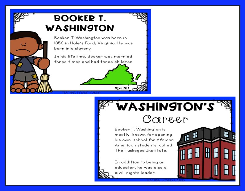Black History Month Reading Comprehension All About Booker T ...